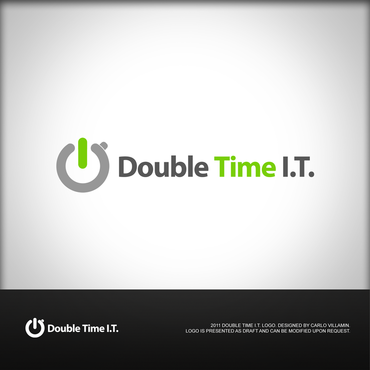 Business Logo, Double Time I.T. by Veghd1