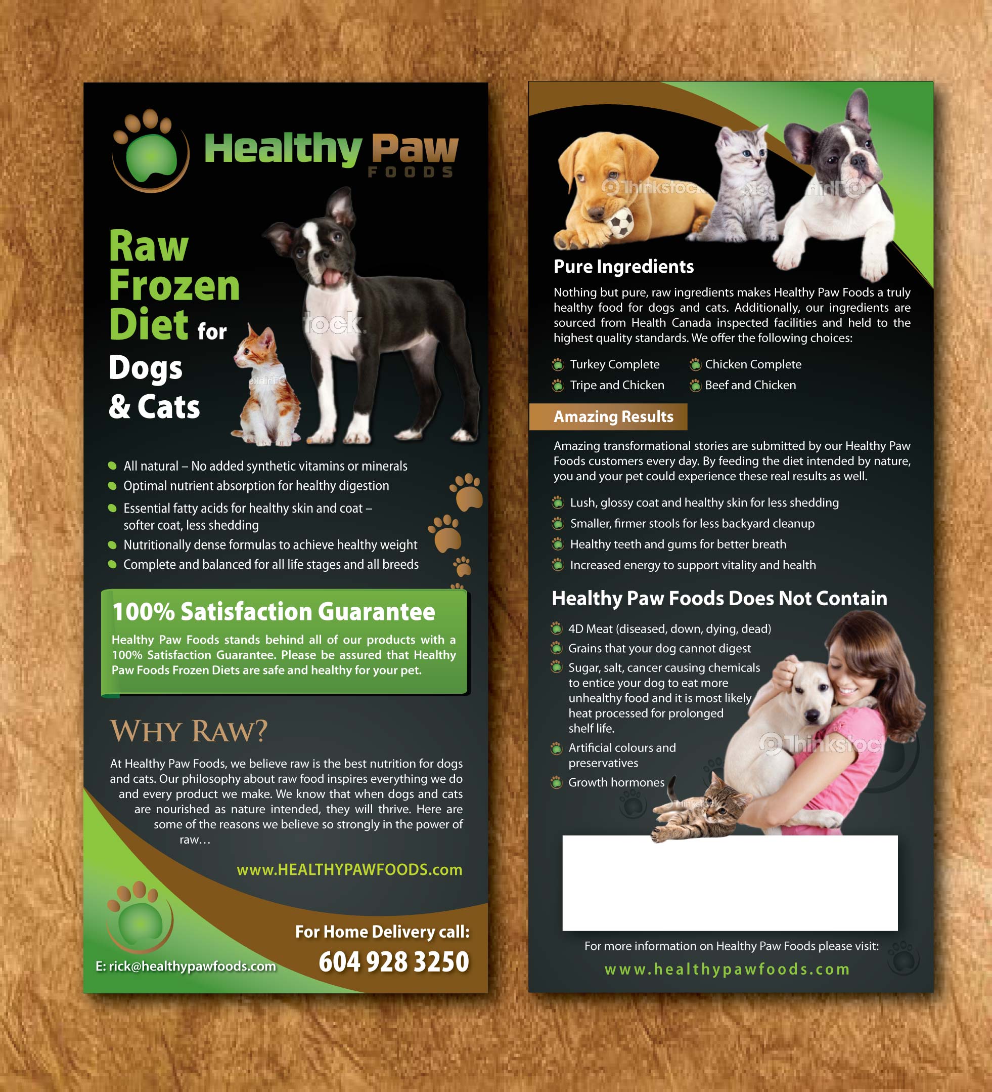 Rack Card For Pet Food Company by Rabbing